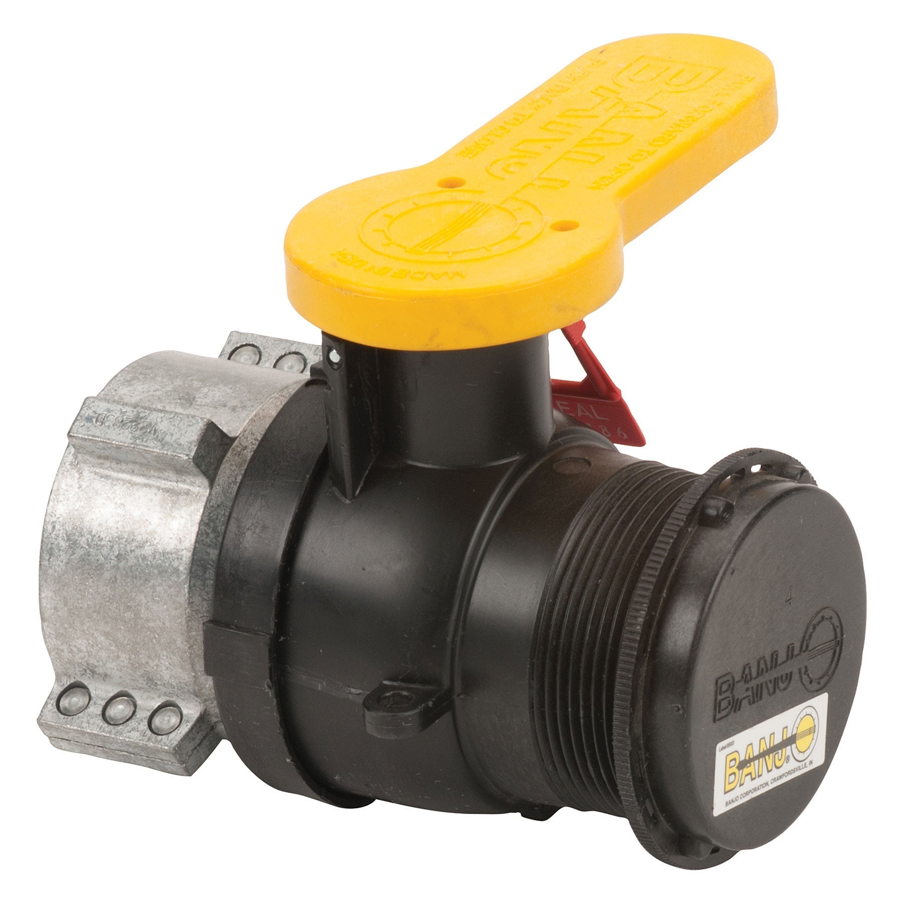 2 in. Polypropylene Valve, EPDM, NPT Outlet, Cap, Foil Seal